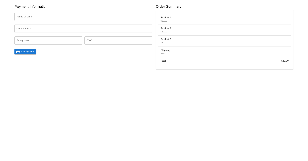 Checkout Layout - Free React, Mui Component