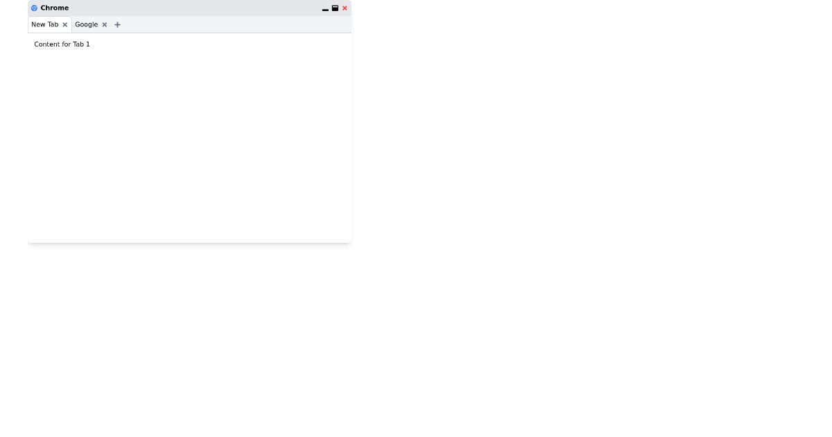React Chrome Browser Style Window with Tabs | Tailwind UI