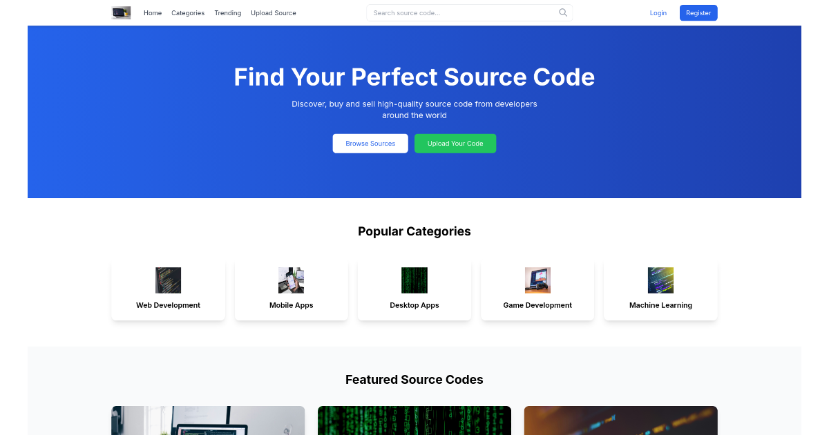 Source Code Marketplace - Free Html, Tailwind Component