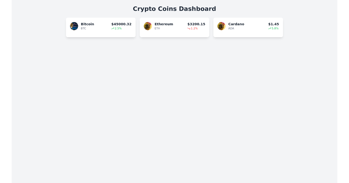 Coin G U I - Free React, Tailwind Component