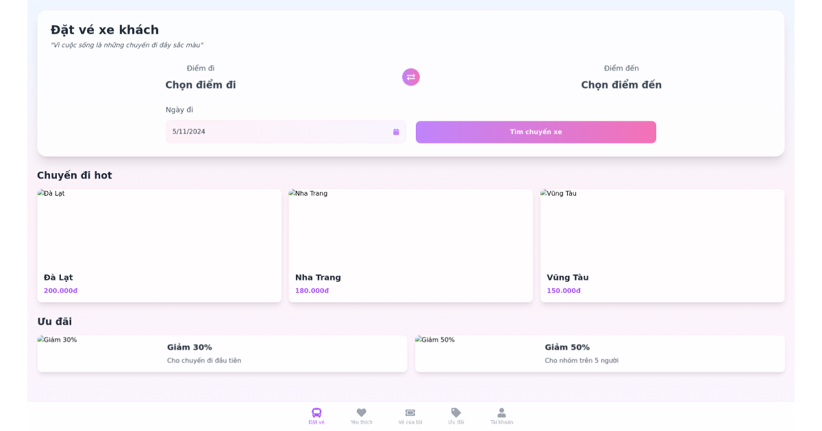 Bus Ticket Booking - Free React, Tailwind Component