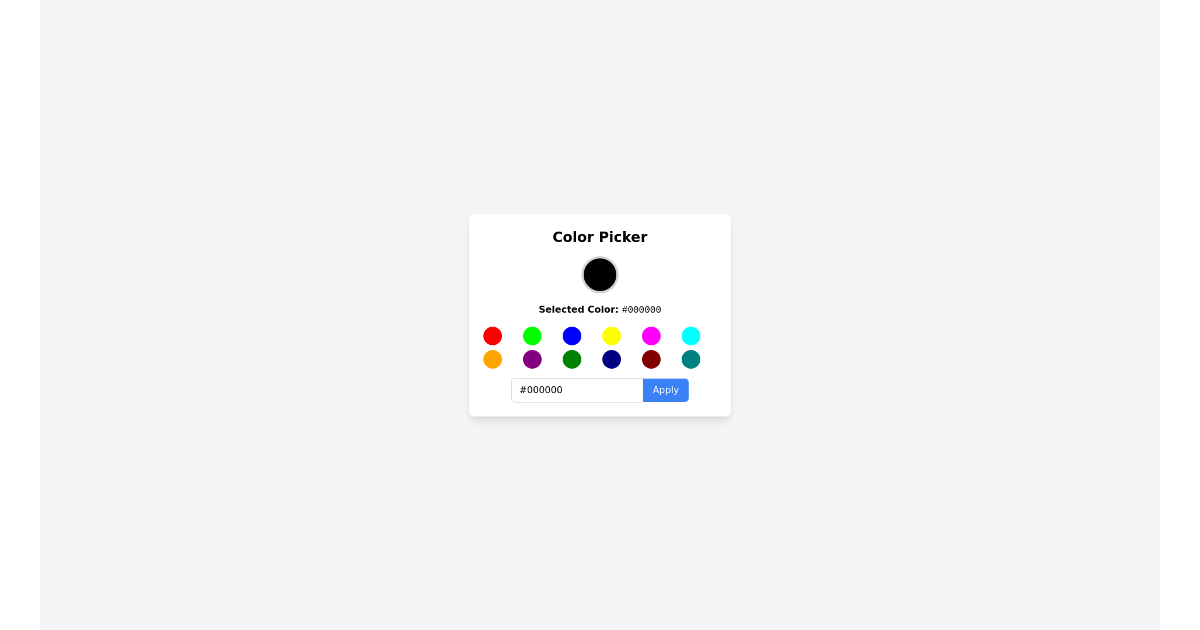 Elegant React Color Picker Built with Tailwind CSS