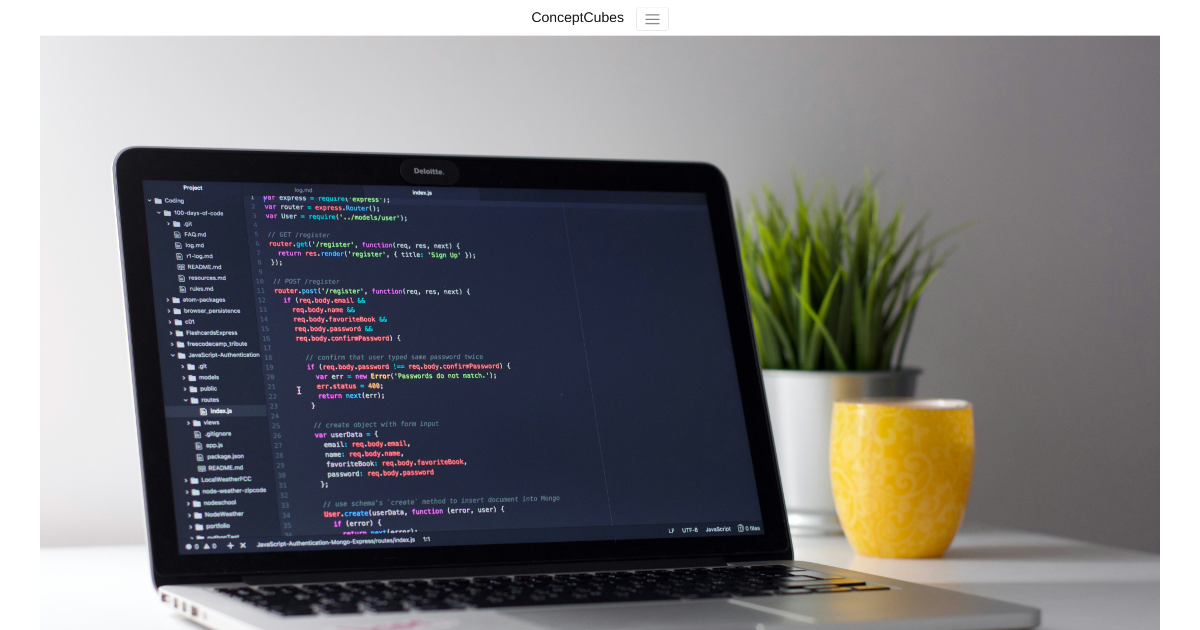 Concept Cubes Landing Page - Free Html, Bootstrap Component