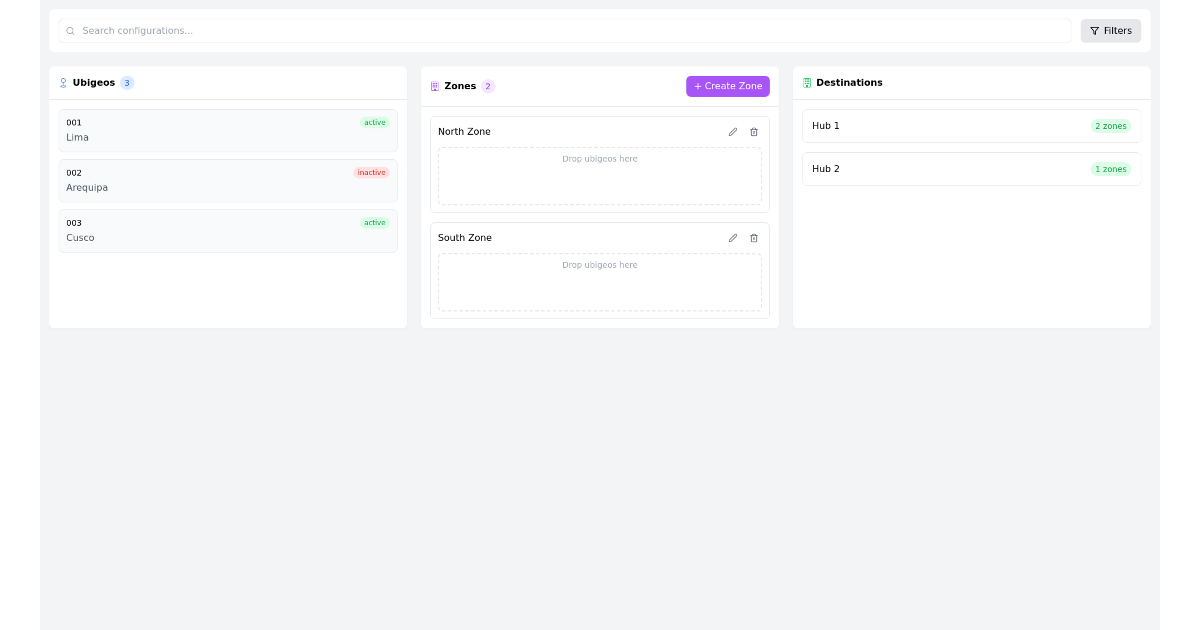 Config Dashboard - Free React, Tailwind Component