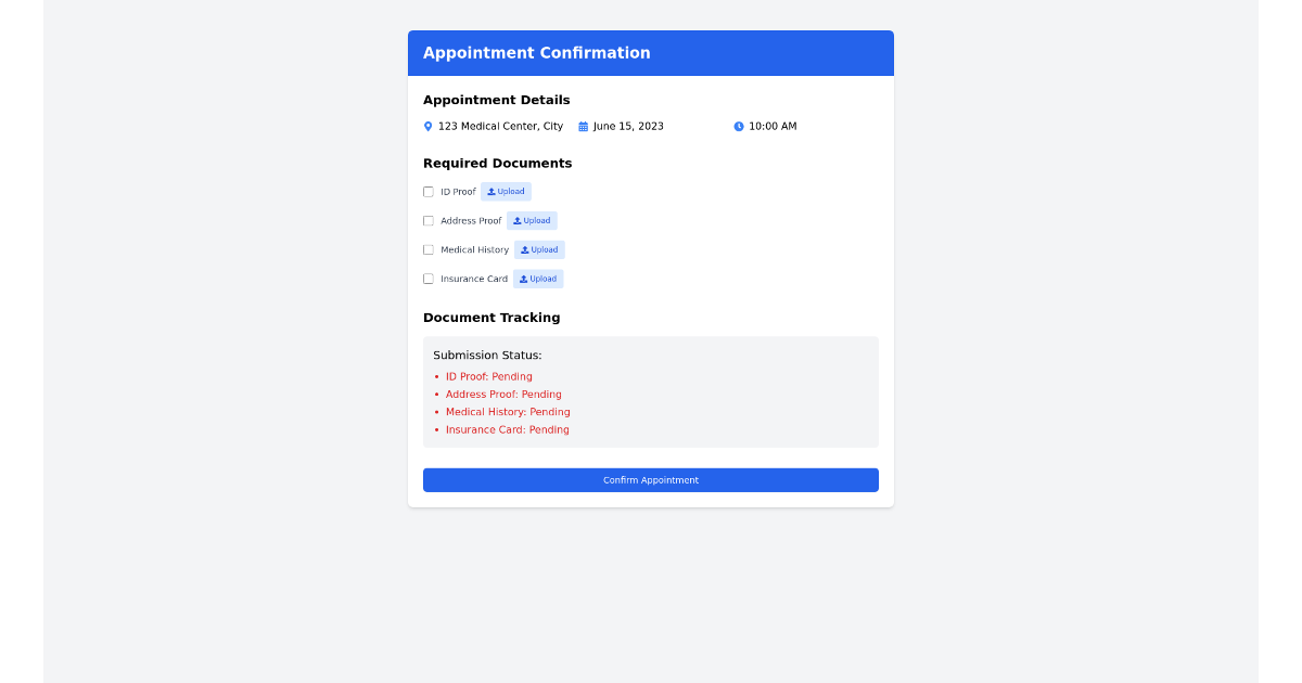Confirmation Booking Page - Free React, Tailwind Component