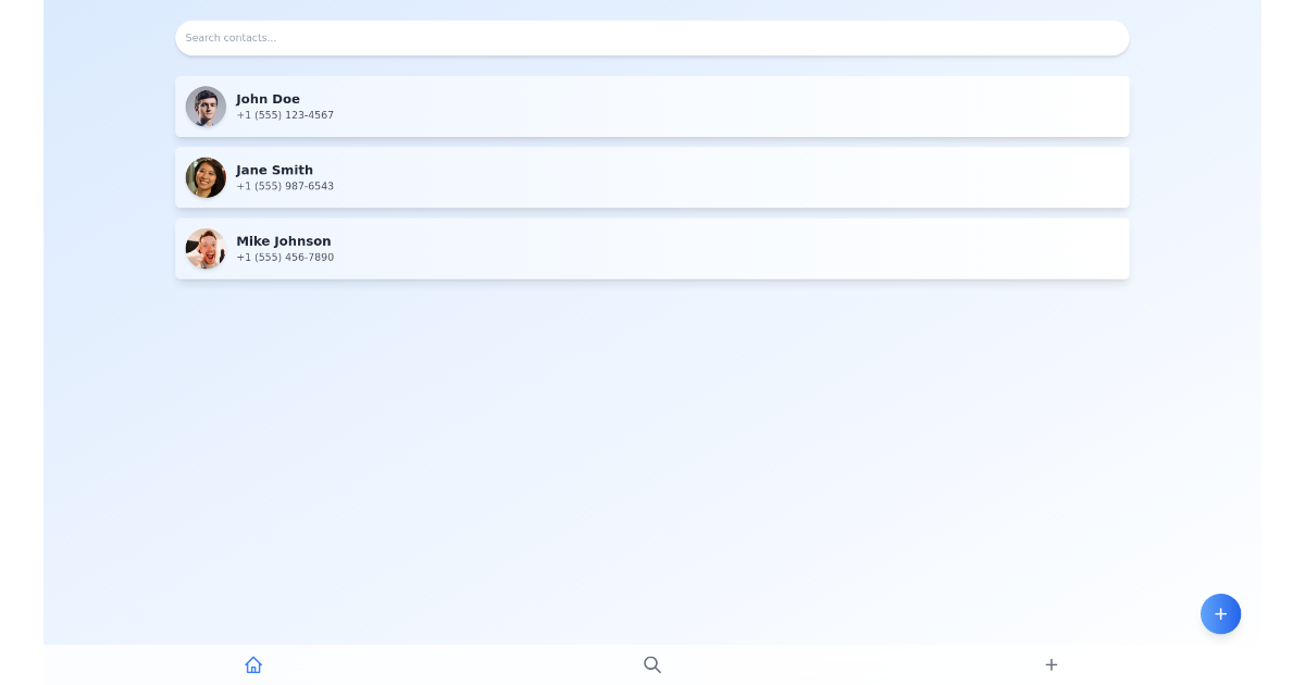 Modern Contact List - Free Html, Tailwind Component