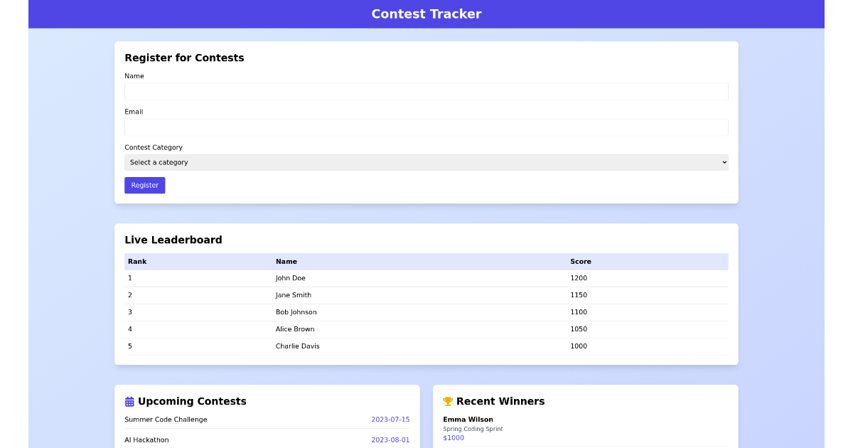 Contest Tracker - Your Ultimate Contest Management Solution