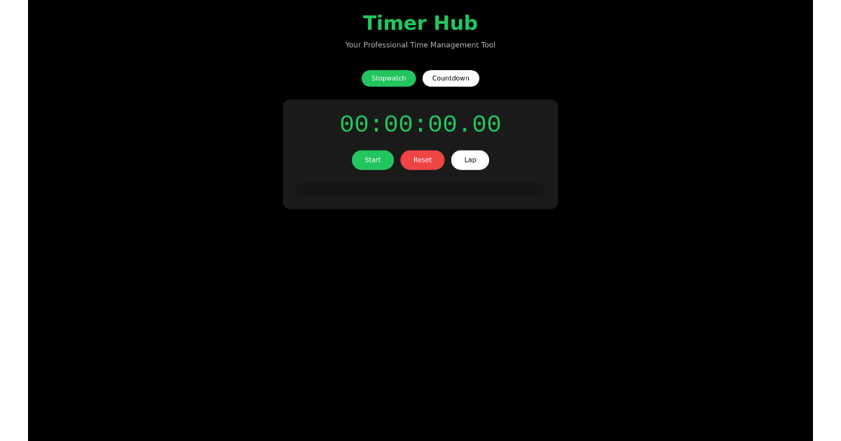Advanced Timer Application - Free Html, Tailwind Component