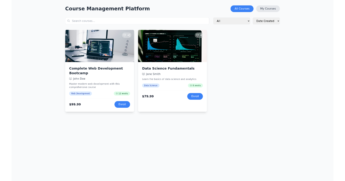 Initial Courses - Free React, Tailwind Component