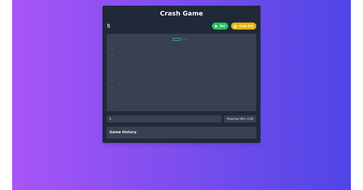 Crash Game - Free React, Tailwind Component