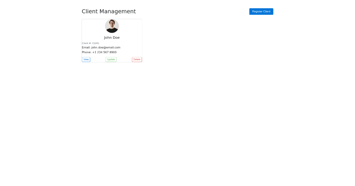Client Management Interface - Free Html, Bootstrap Component