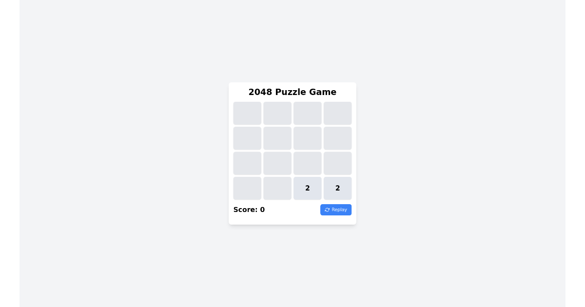 Build an Interactive 2048 Game Using Tailwind CSS and React