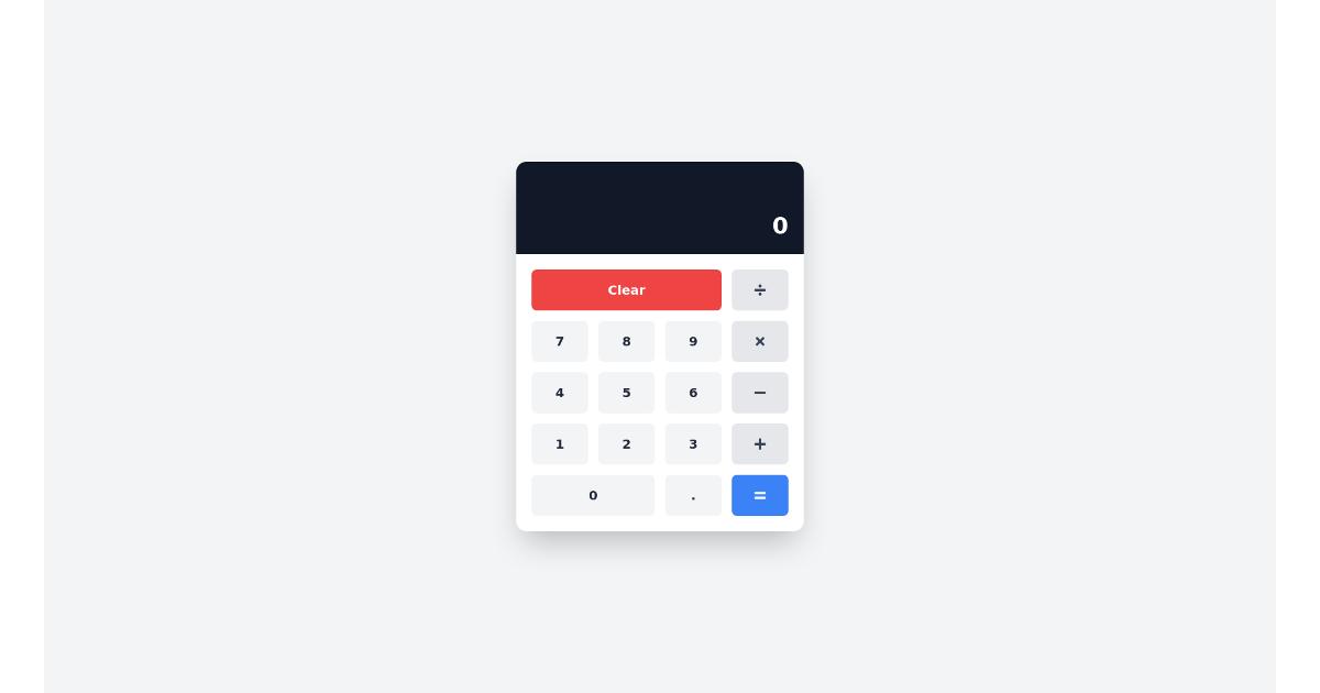 Calculator - Free React, Tailwind Component