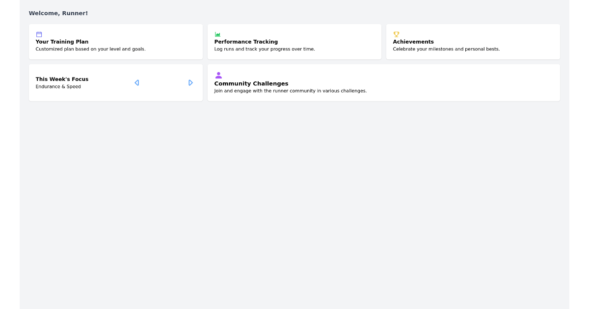 Training Plan Dashboard - Free React, Tailwind Component