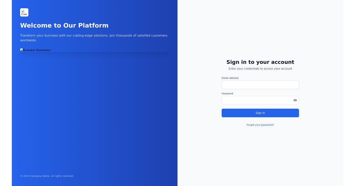 Login Page - Free React, Tailwind Component