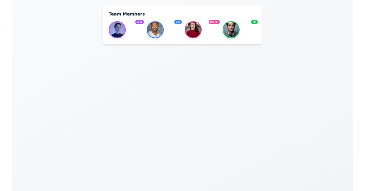 Avatar Badge Group - Free Html, Tailwind Component