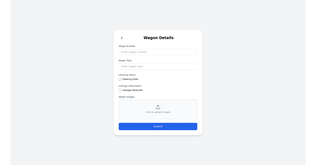 Wagon Details Form with React and Tailwind CSS