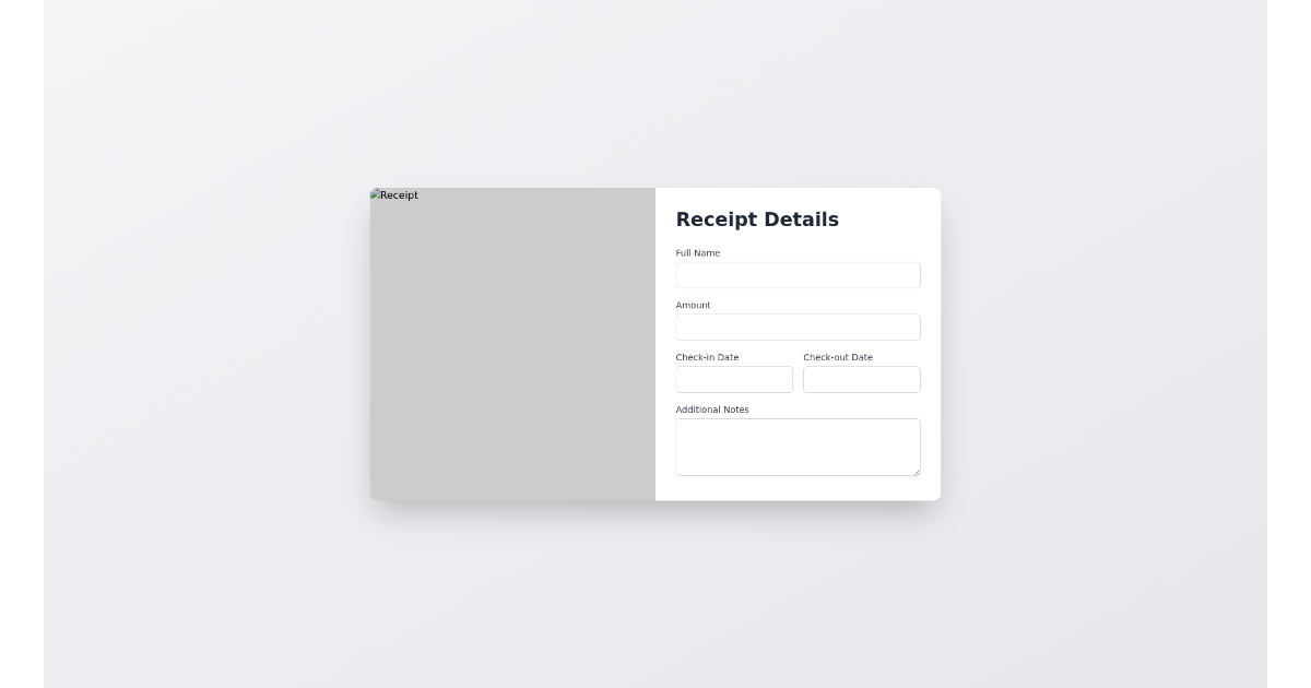 Receipt Card - Free React, Tailwind Component
