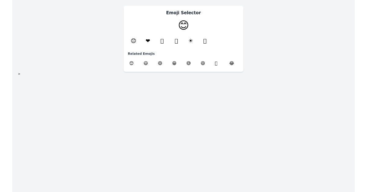 Interactive Emoji Selector with Tailwind and HTML