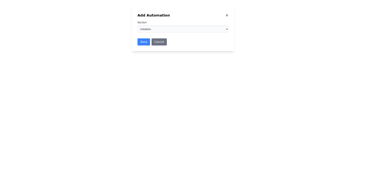 Create Automation Settings Interface with React and Tailwind CSS