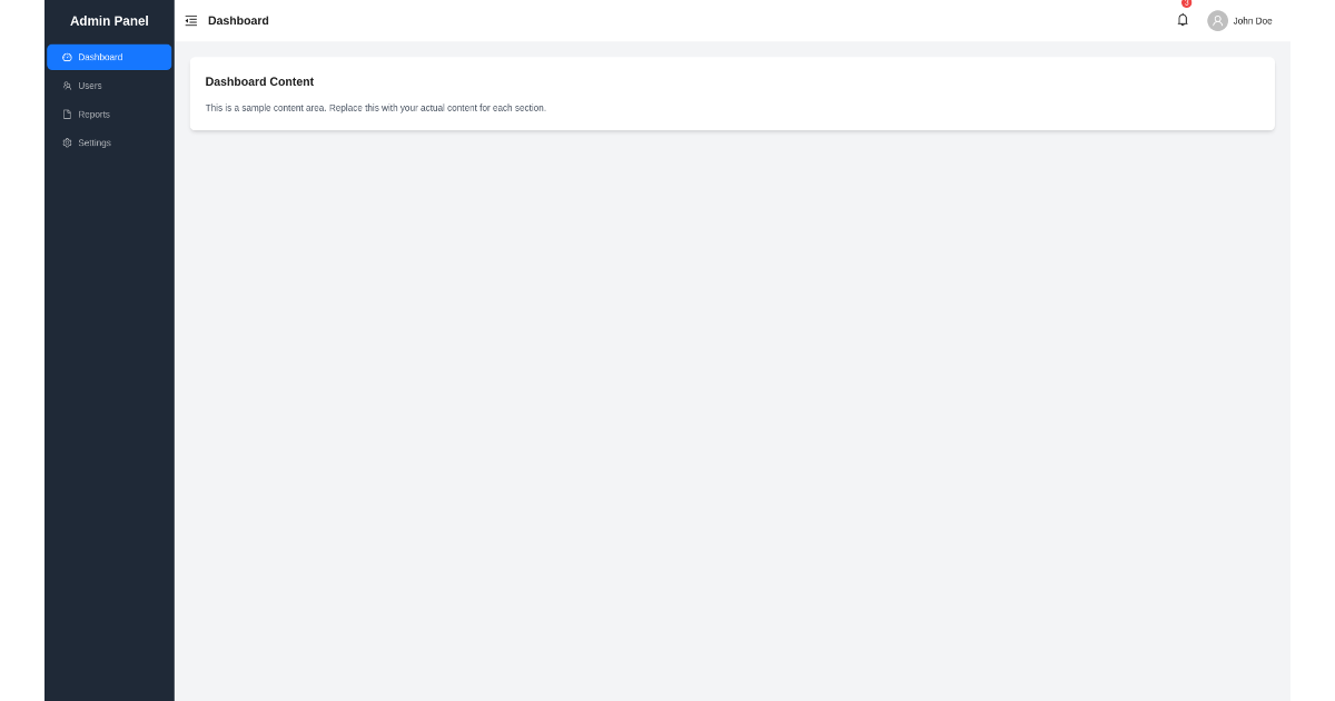 Build a Responsive Admin Dashboard with React and Tailwind