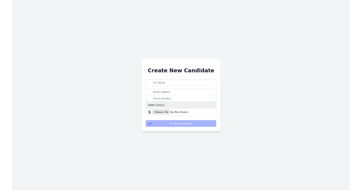 Candidate Form - Free React, Tailwind Component