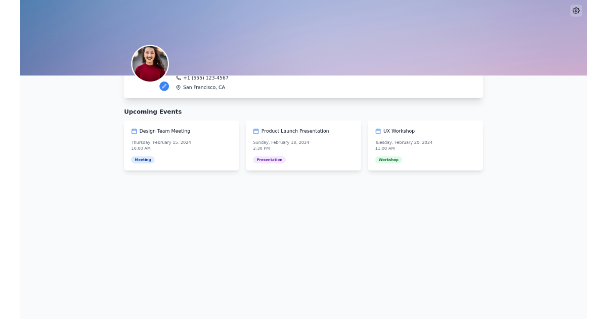 User Dashboard - Free React, Tailwind Component
