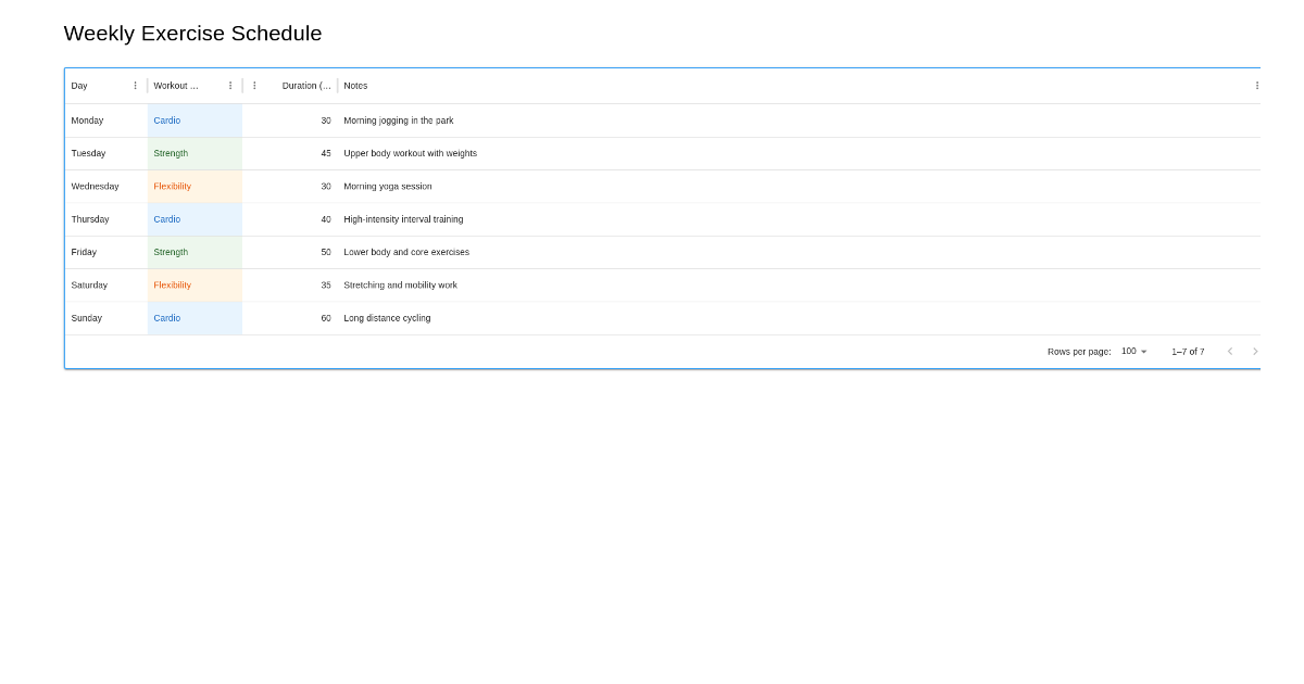 Create a Dynamic Exercise Schedule with React and MUI