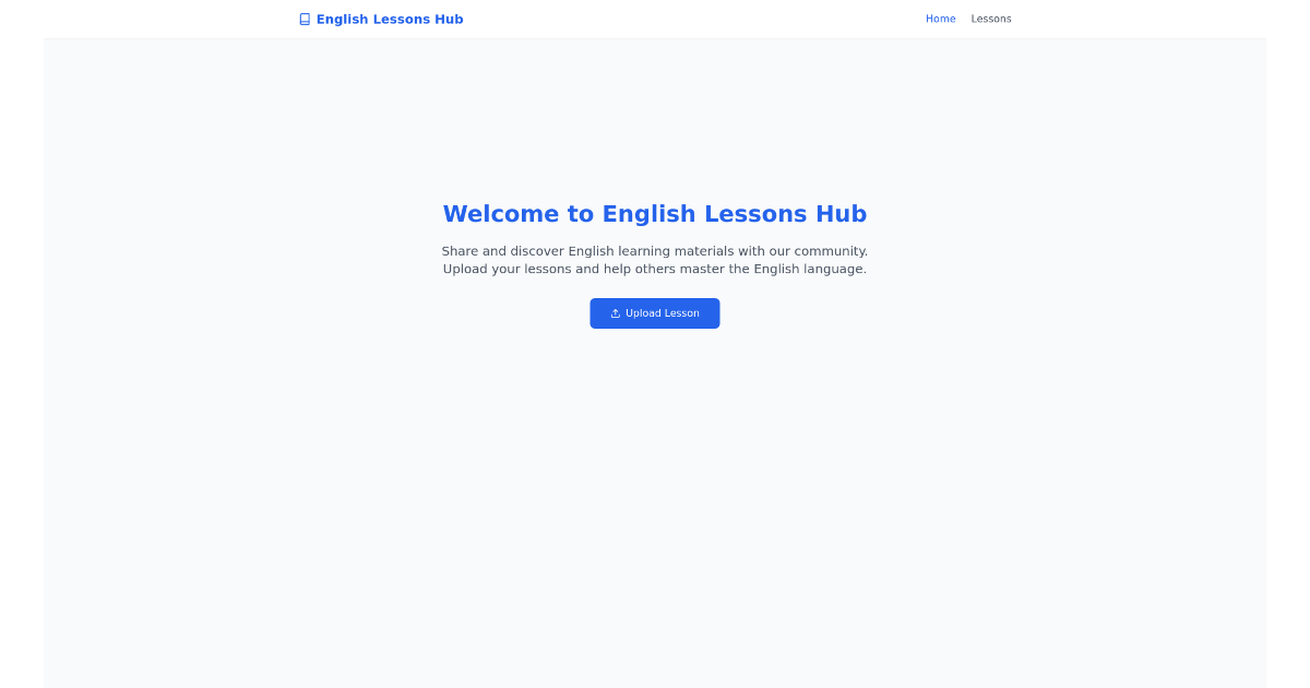 English Lessons Portal - Free React, Tailwind Component