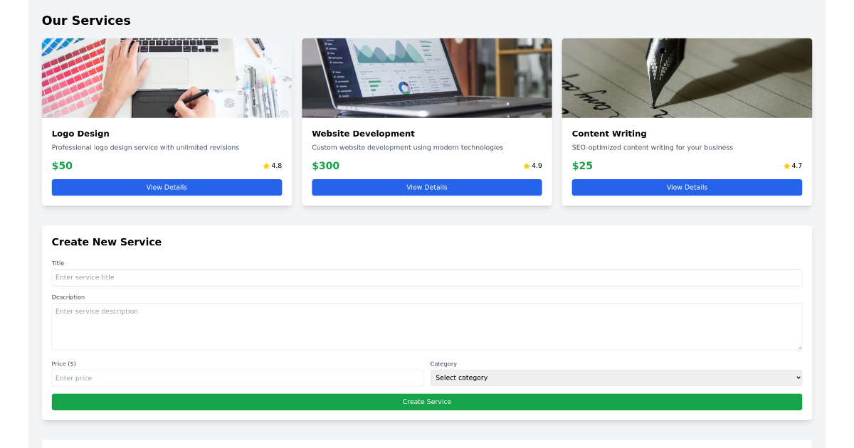 Services - Free React, Tailwind Component