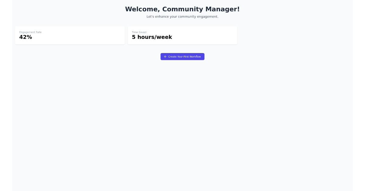 Automate Workflows & Enhance Community Engagement | React & Tailwind