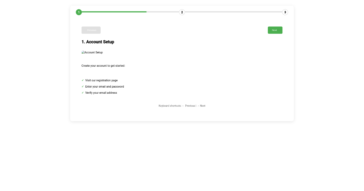 Quickstart Guide Component - Free Angular, Css Component