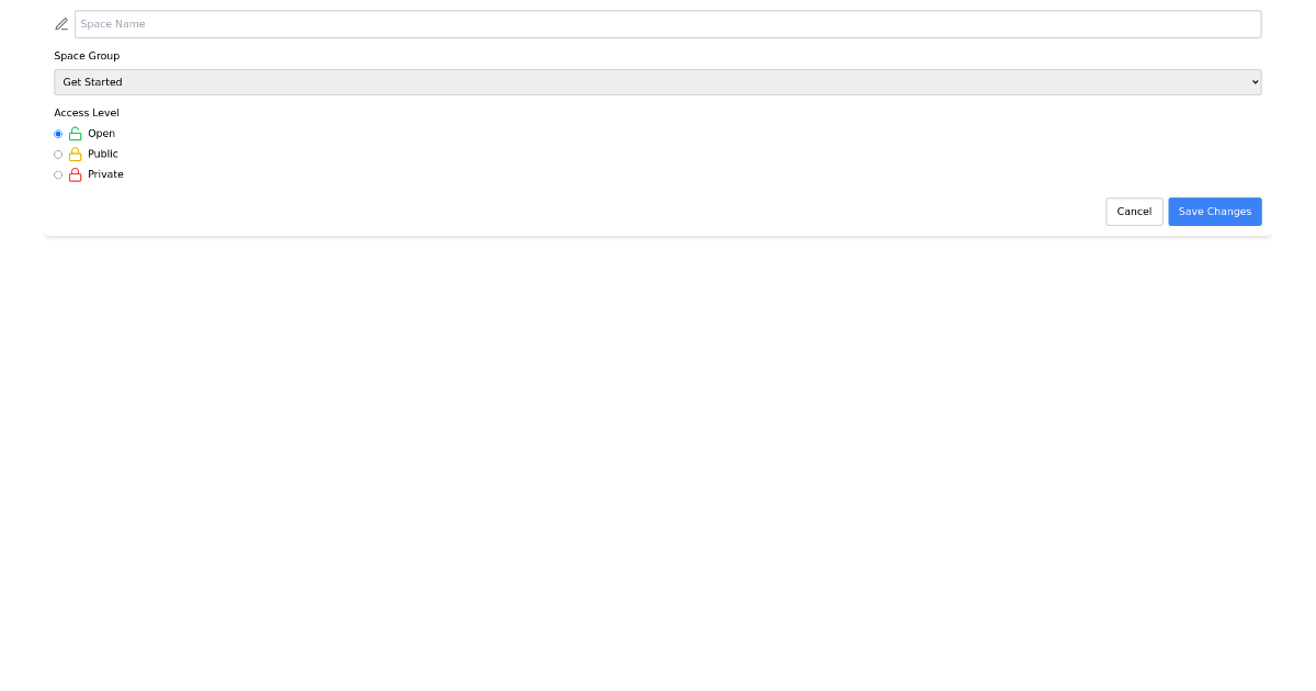 Space Settings Panel - Free React, Tailwind Component