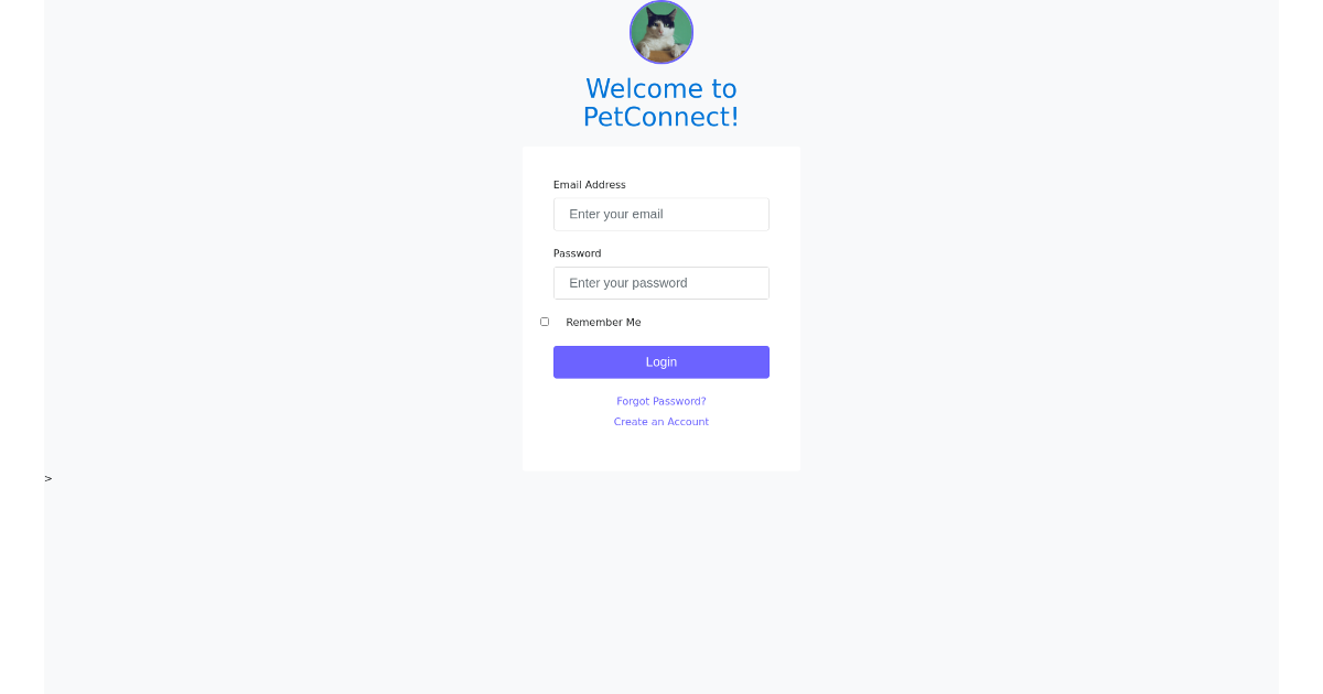 Pet Login Portal - Free Html, Bootstrap Component