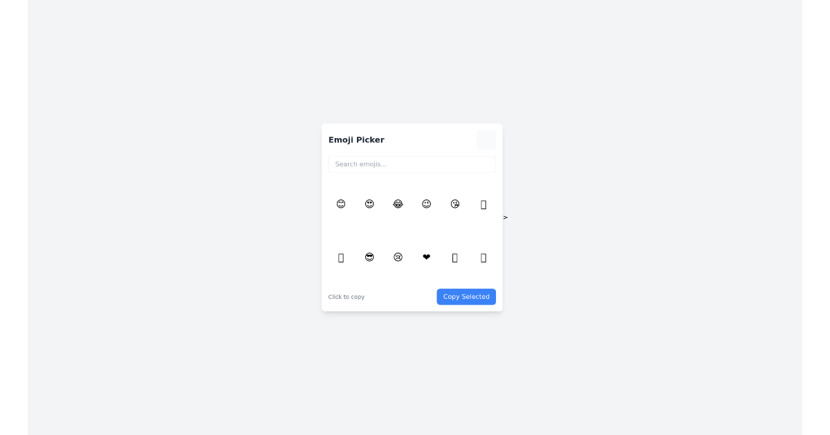Emoji Picker Component - Free Html, Tailwind Component