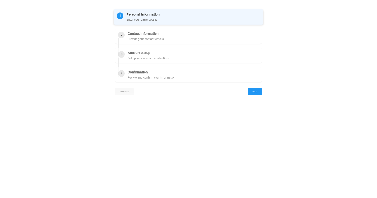 Animated Stepper Component - Free Angular, Css Component