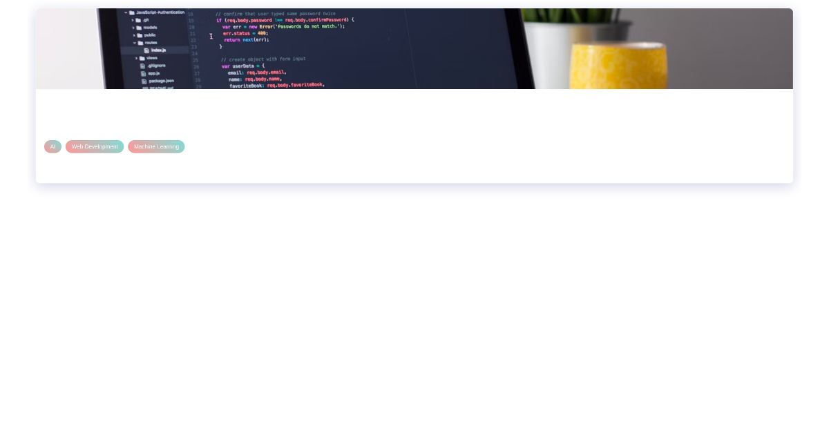 Tech Blog Card - Free Angular, Css Component