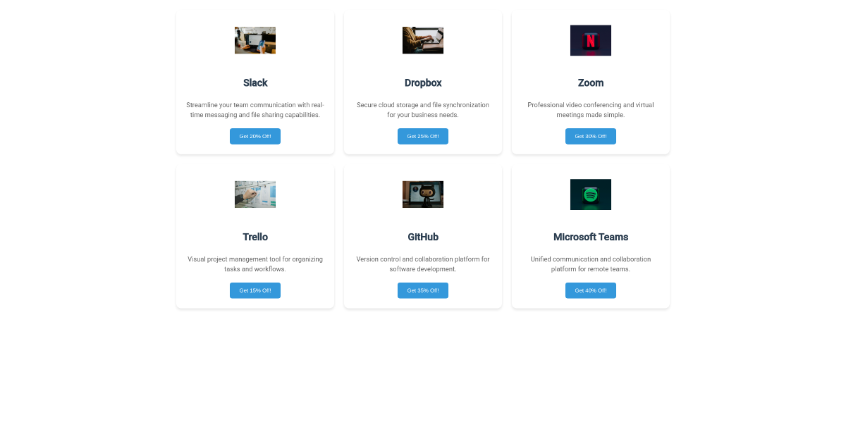 Software Integrations Grid - Free Angular, Css Component
