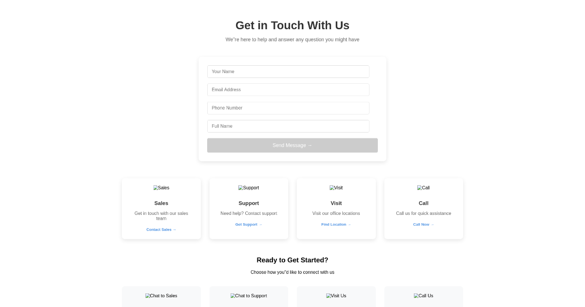 Contact Us Component - Free Angular, Css Component