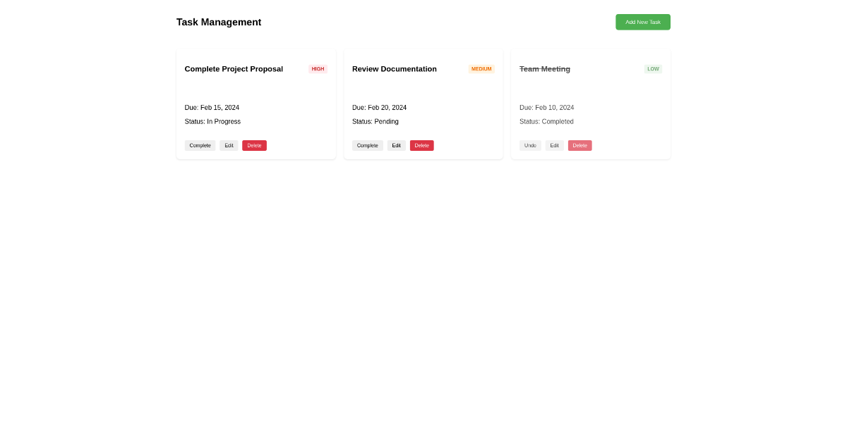 Task List Manager - Free Angular, Css Component