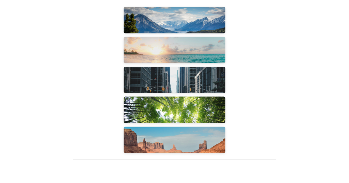 Scrollable Cards List - Free Angular, Css Component