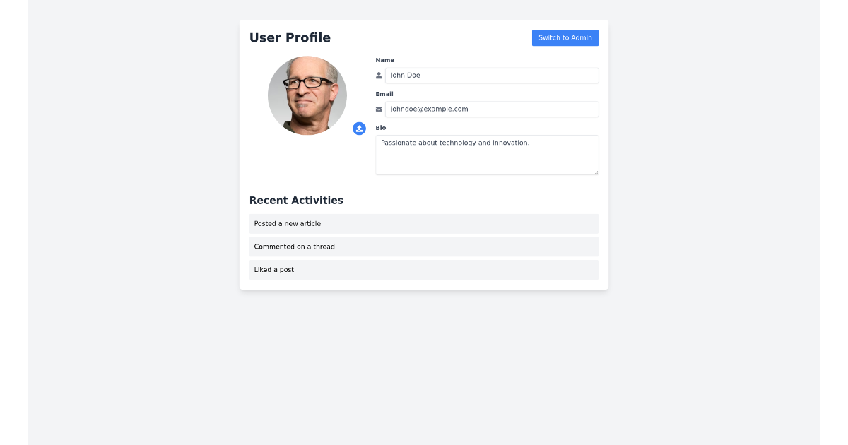 User Profile - Free React, Tailwind Component