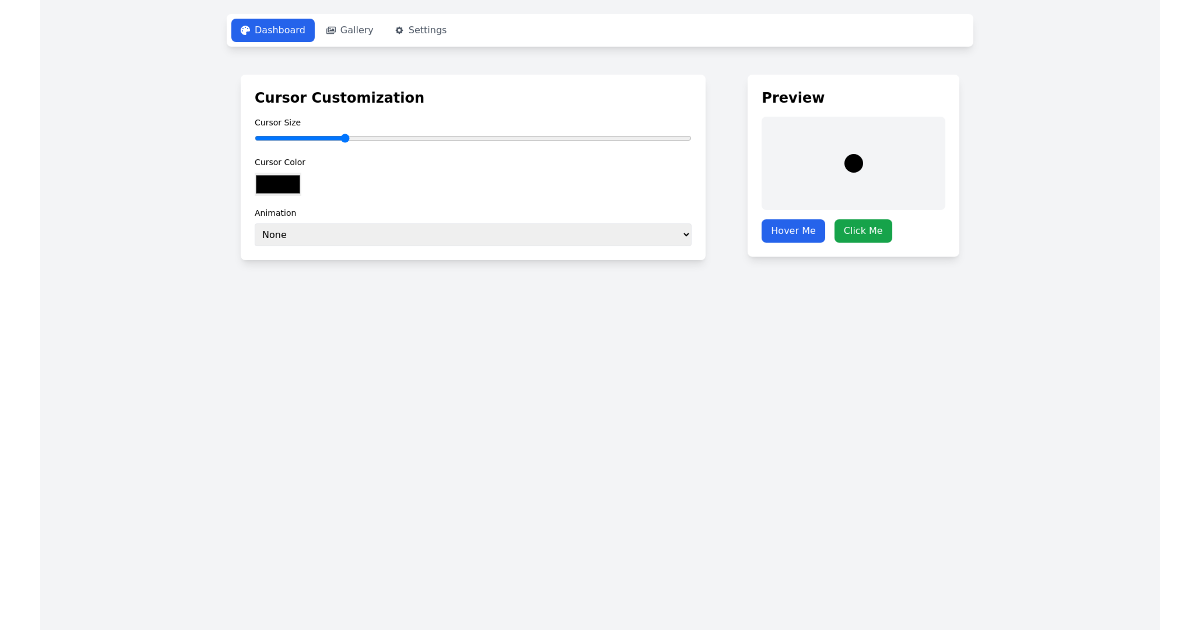 Cursor Customizer - Free React, Tailwind Component