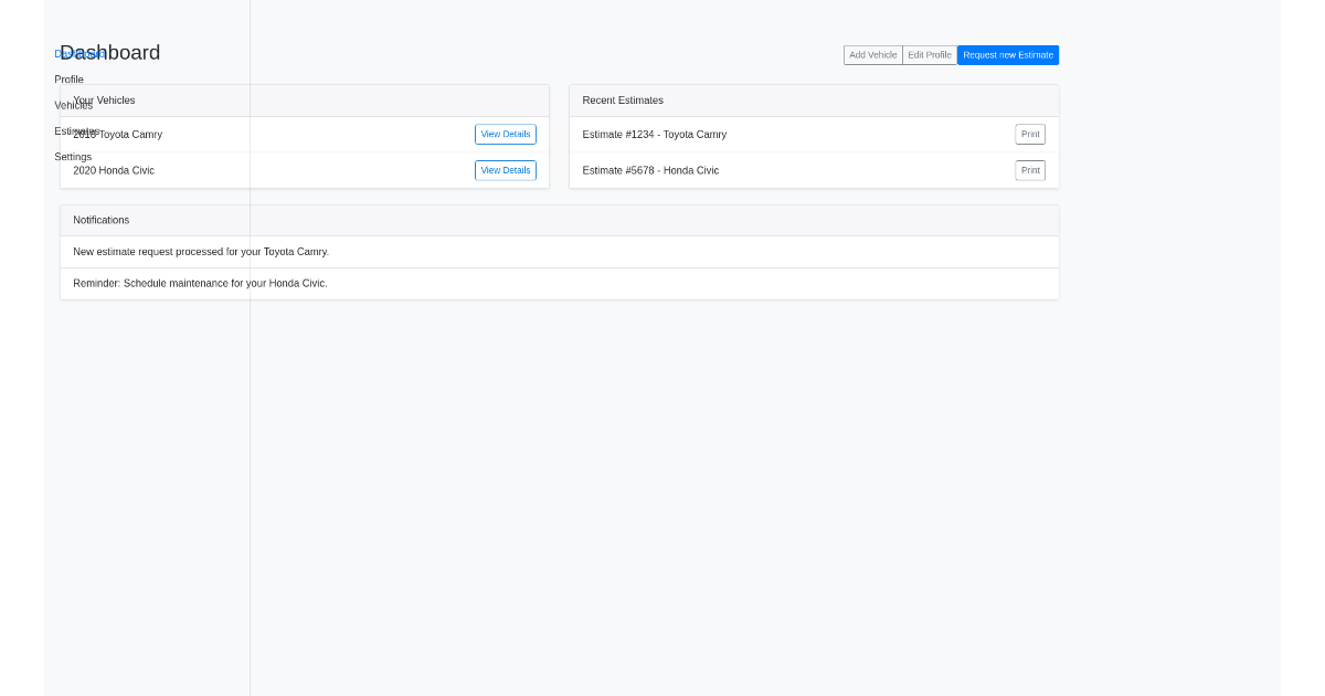 Customer Dashboard Component - Free Html, Bootstrap Component
