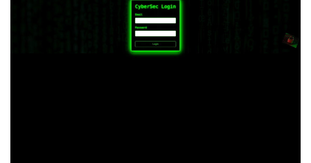 Cybersecurity Login Interface - Free Html, Bootstrap Component