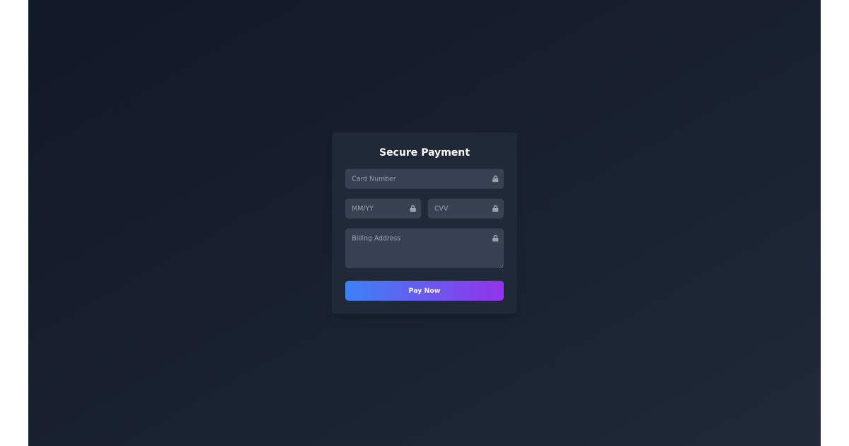 Payment Form - Free React, Tailwind Component