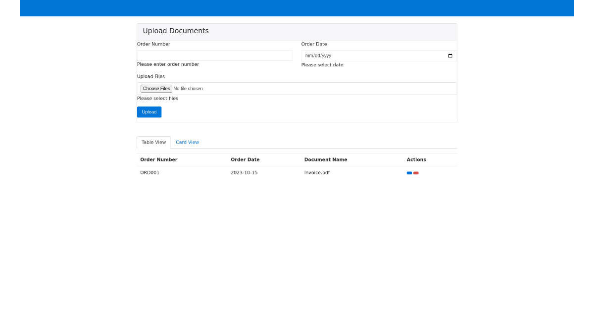 Supplier Document Dashboard - Free Html, Bootstrap Component