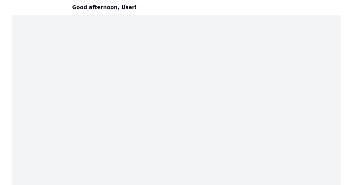 Greeting Section, Project Progress Cards, Task List, Statistics Area ...