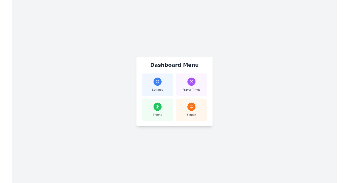 Dashboard Menu Buttons - Free Html, Tailwind Component