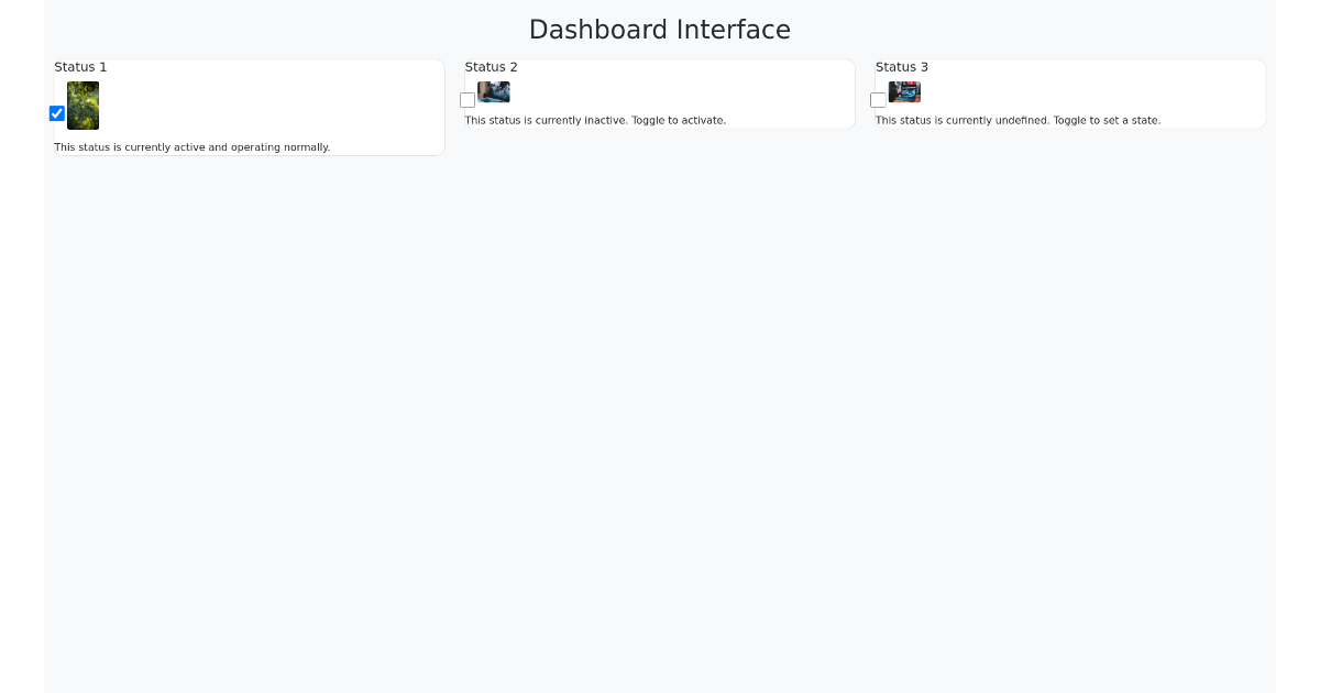 Dashboard Interface Component - Free Html, Bootstrap Component